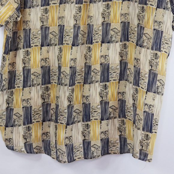 Genelli | Shirts | 9s Genelli Mens Medium Button Silk Shirt Yellow ...